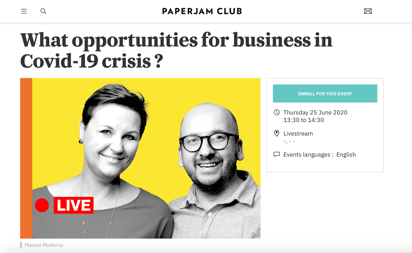 Webinar with Paperjam Club - ArtSquareLab